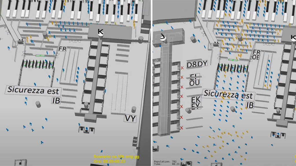 MassMotion: digital passenger model for Rome Fiumicino - Arup